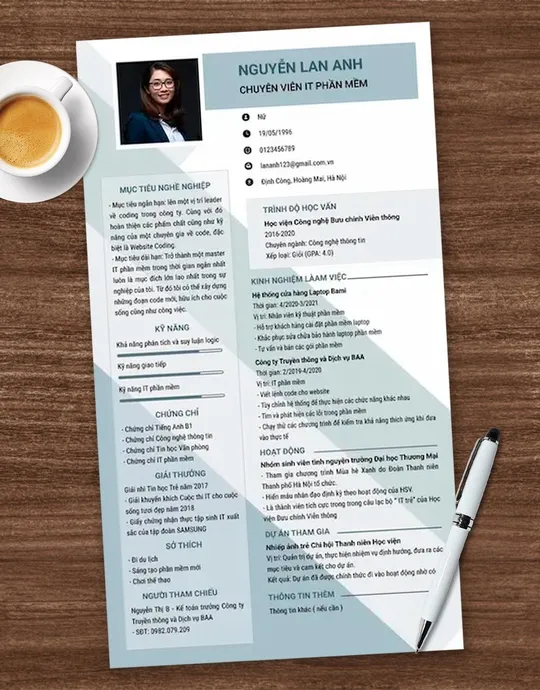 Mẫu CV Xin Việc Làm Online Đẹp Tạo CV & Tải CV Online Miễn Phí